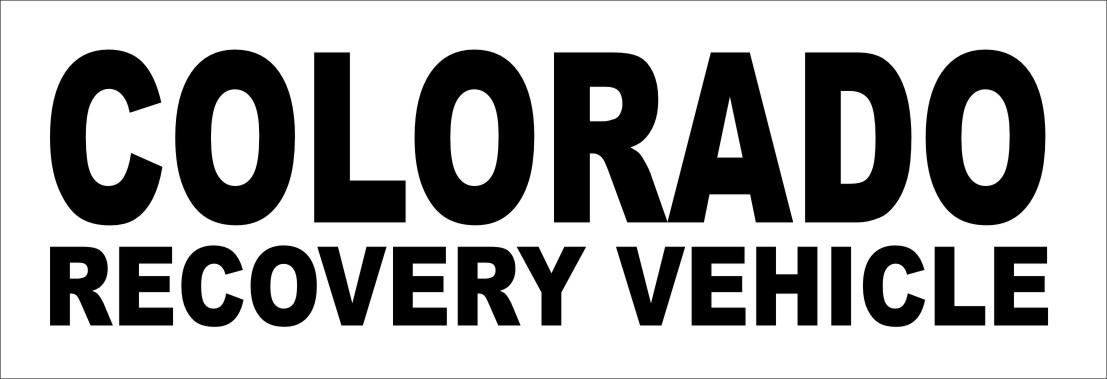 Colorado Recovery decal 260 x 70 mm choose your color - Crazy Fish