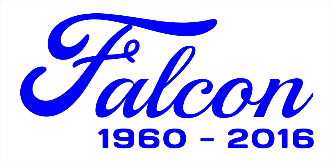 FALCON retro decal LARGE 500 x 240 mm CONFIRM your color - Crazyfish
