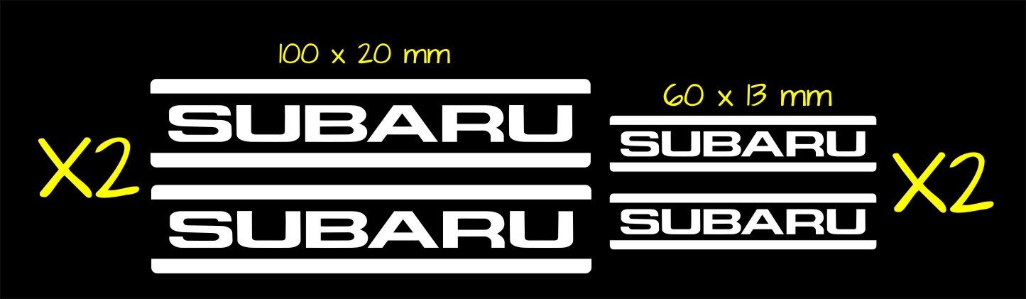 Subaru caliper decals FOUR (4) CONFIRM your color - Crazyfish