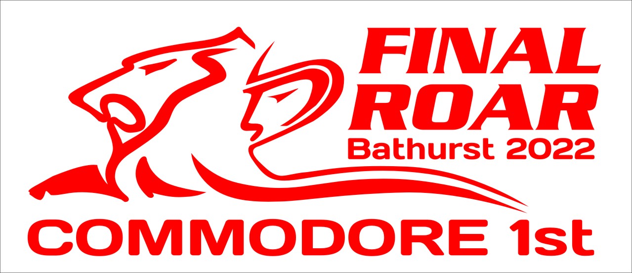 Commodore 1st 2022 decal 245 x 100 mm choose your color - Crazy Fish