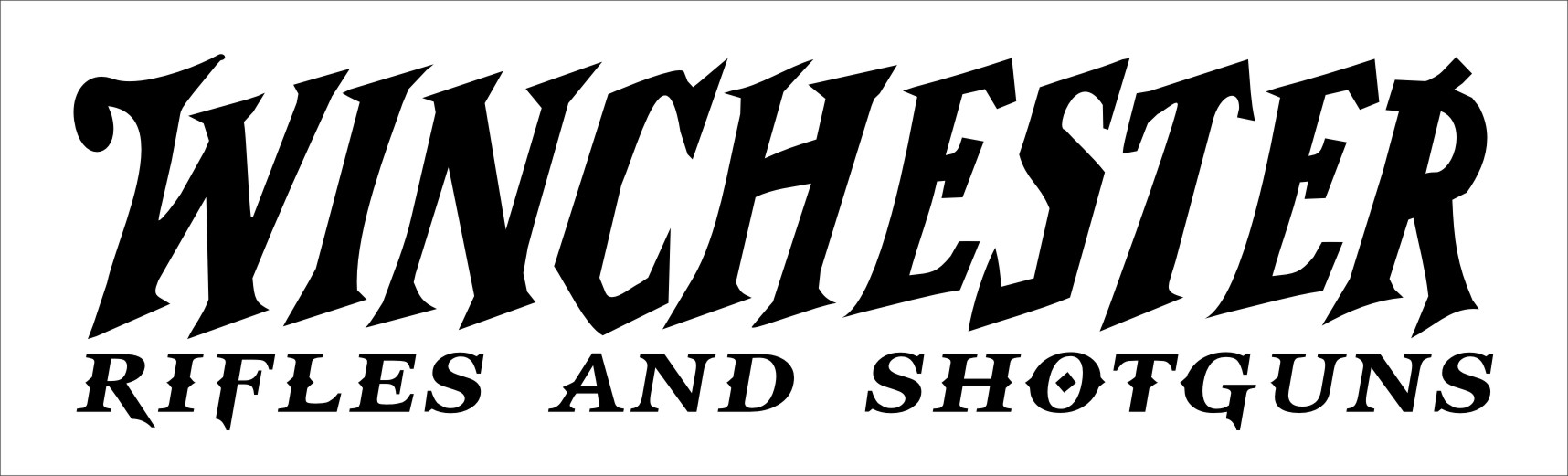 Winchester R&S vinyl decal 1100 x 275 mm choose your color - Crazy Fish