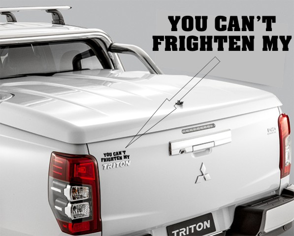 Triton funny decal 200 x 50 mm CONFIRM your color - Crazyfish