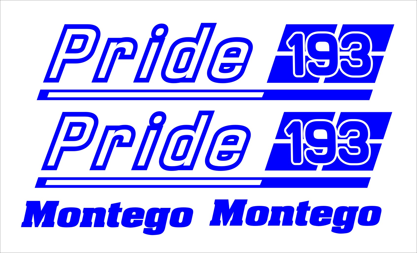 Pride 193 Montego retro Boat decals FOUR (4) CONFIRM your color - Crazy ...