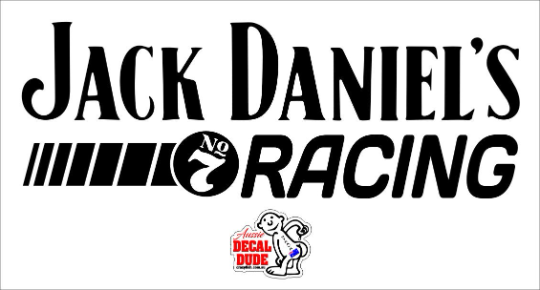 Jack Daniel's Racing decal 260 x 90 mm choose your color - Crazy Fish