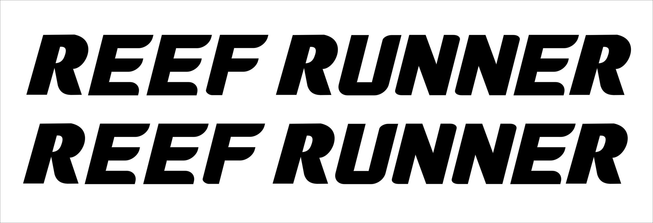 Reef Runner boat vinyl decals TWO (2) 500 x 50 mm each CONFIRM your ...