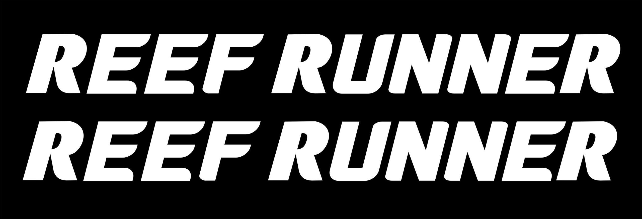 Reef Runner boat vinyl decals TWO (2) 500 x 50 mm each CONFIRM your ...