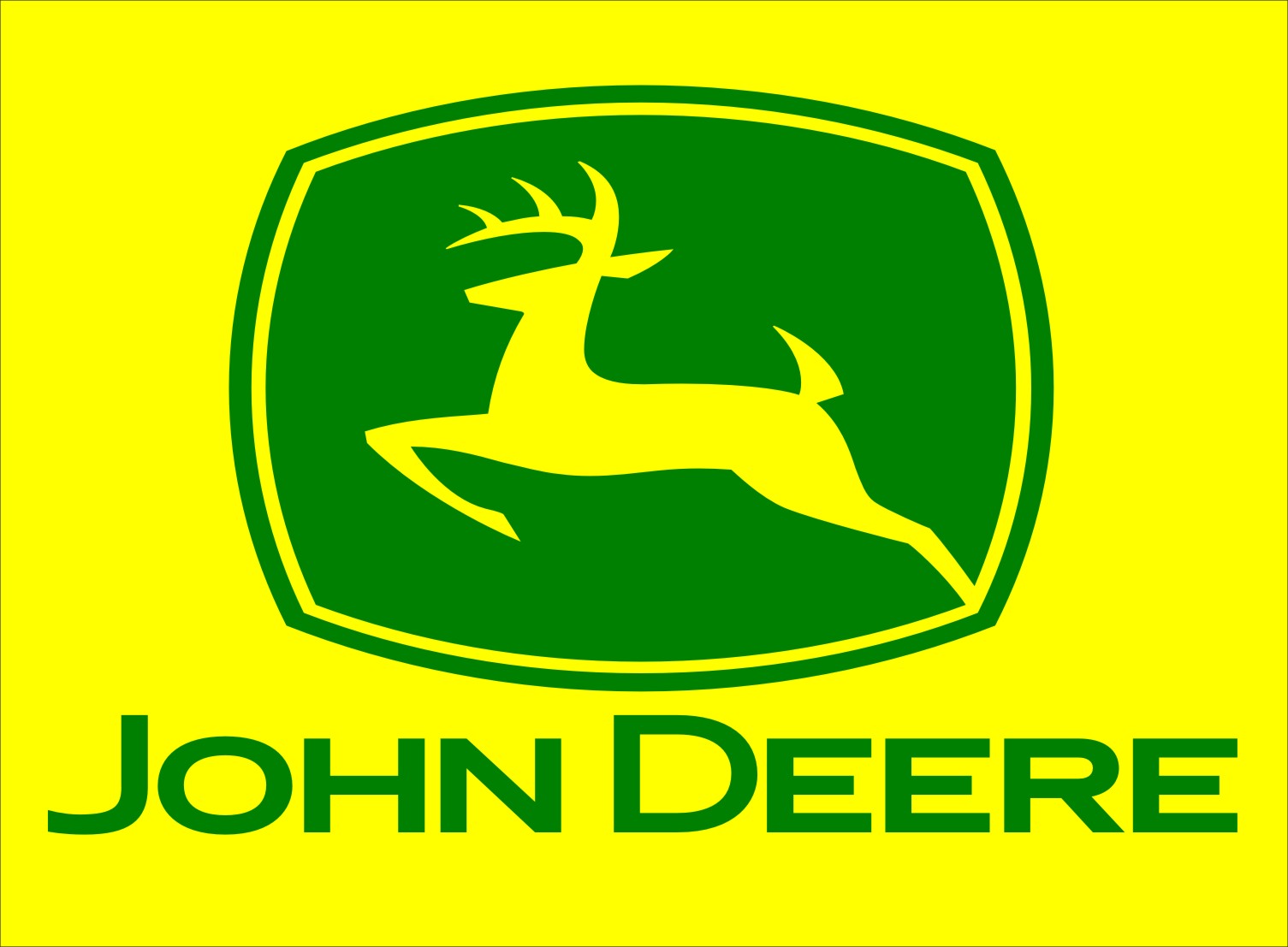 John Deere decal SINGLE color 255 x 160 mm choose your color - Crazy Fish
