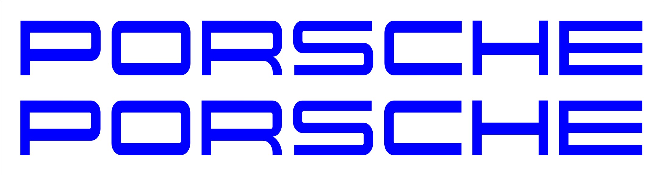 Porsche vinyl decals TWO (2) 400 x 35 mm each choose your color - Crazy ...