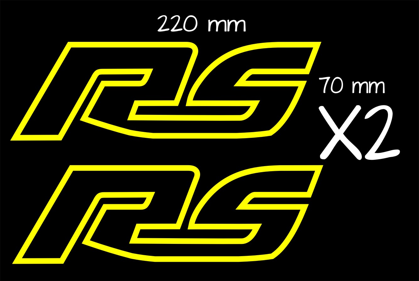 Porsche RS Decals TWO (2) 220 x 70 mm each choose your color - Crazy Fish