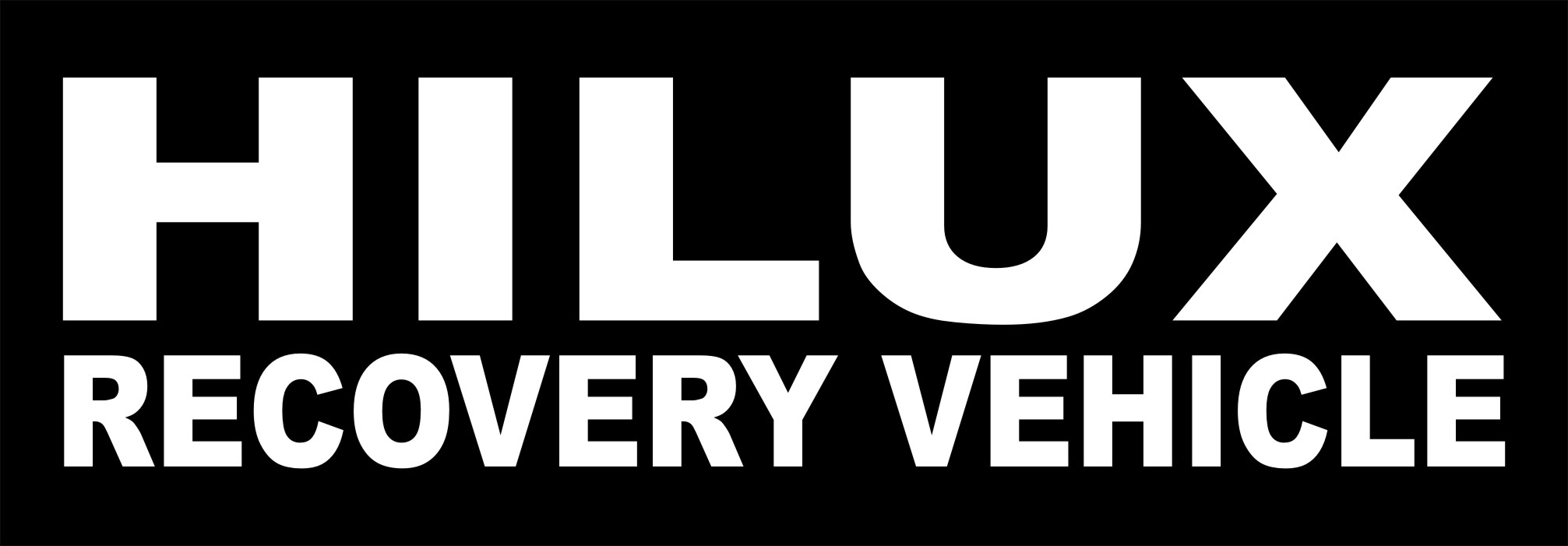 HILUX Recovery Vehicle decal 260 x 70 mm CONFIRM your color - Crazyfish