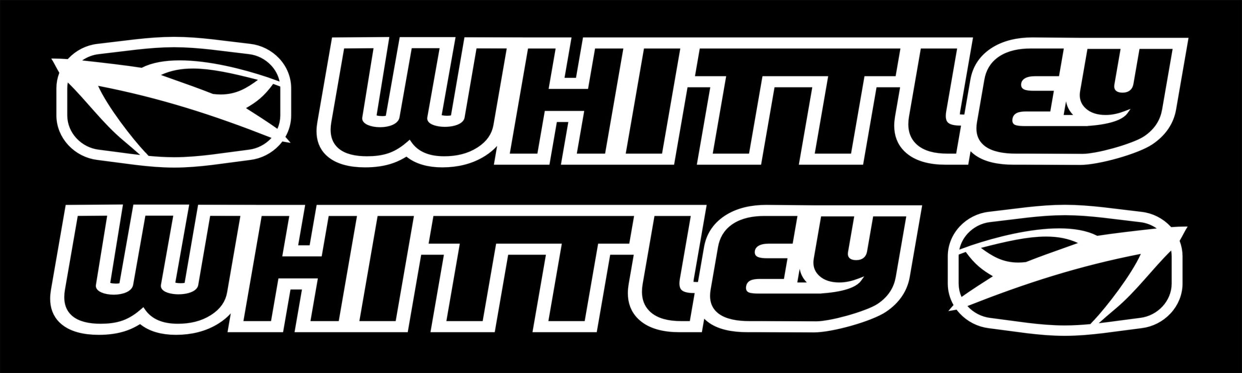WHITTLEY retro Boat decals TWO (2) LARGE 1045 x 120 mm each CONFIRM ...