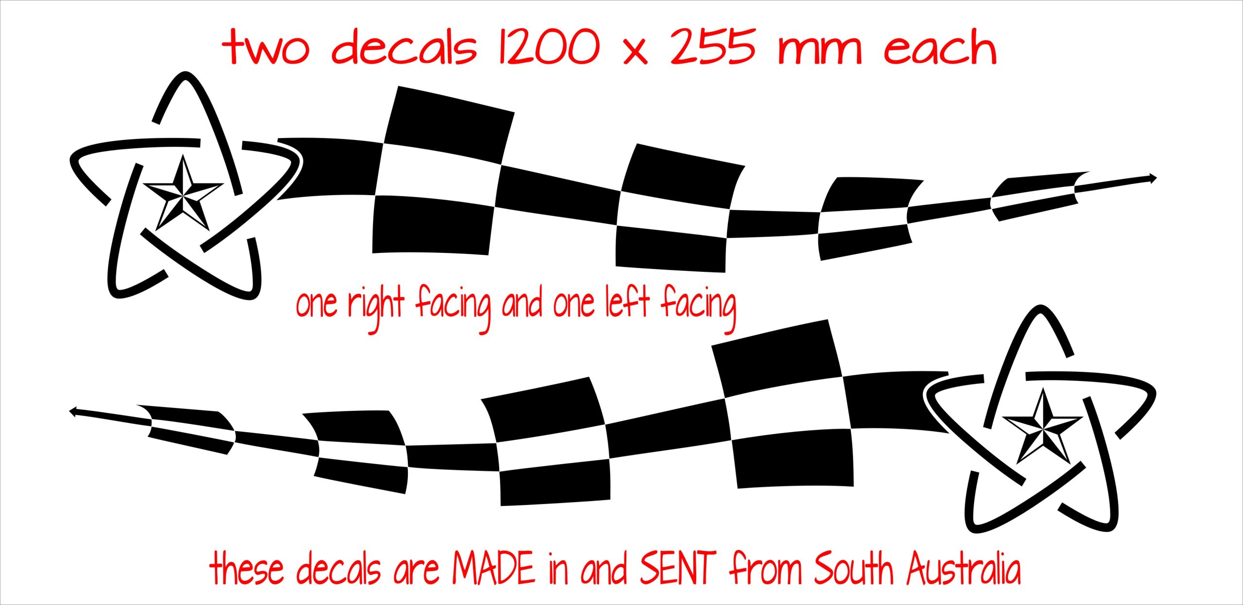 Car, Van or boat vinyl decals TWO LARGE 1200 x 255 mm each CONFIRM your ...