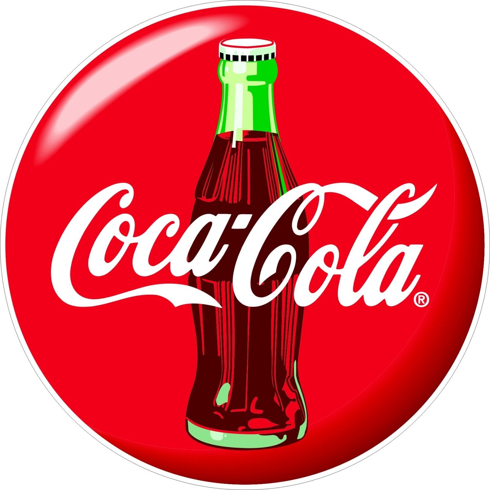 Coke Sticker 200 mm round - Crazy Fish