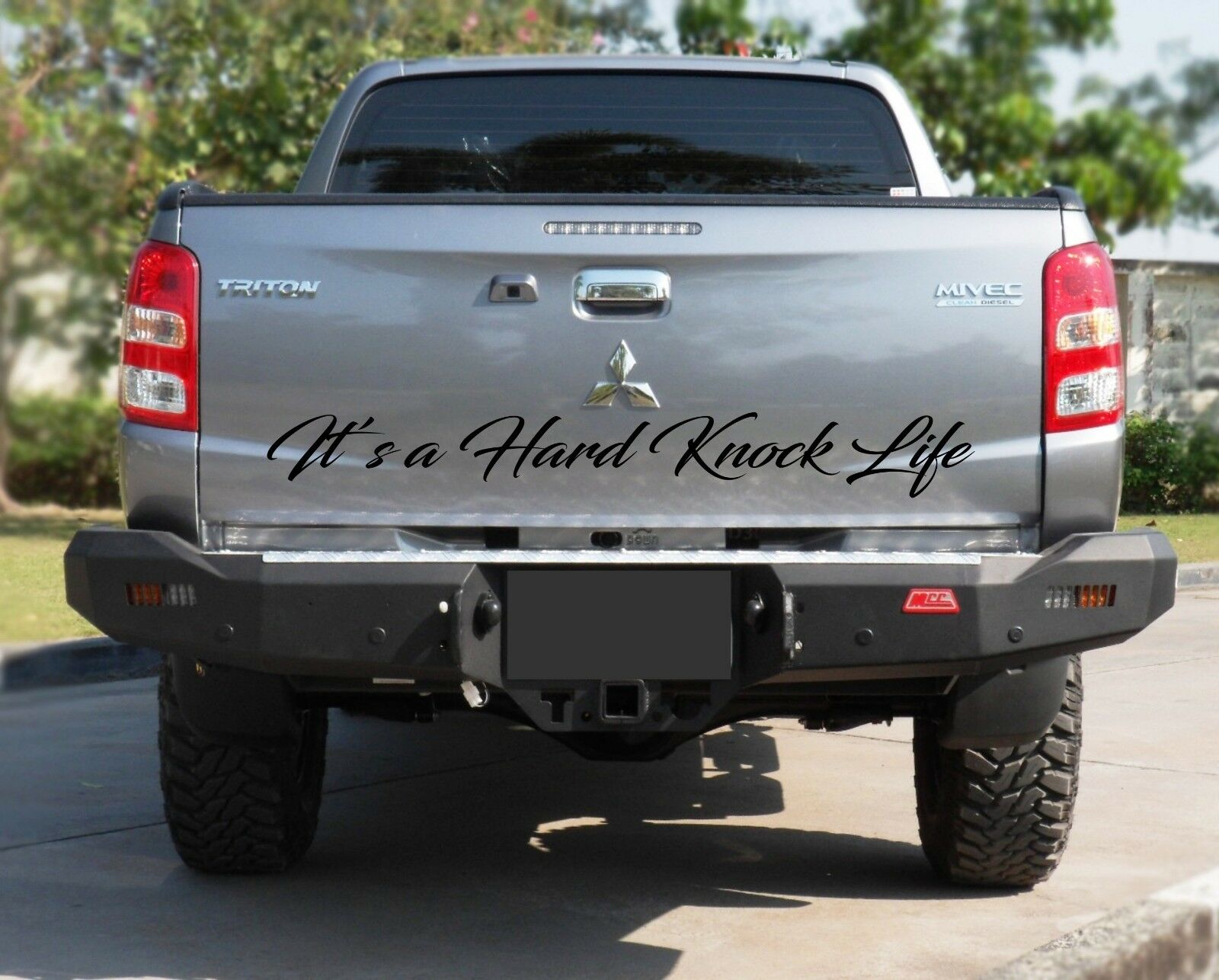 Hard Knock Life banner decal 1000 x 120 mm CONFIRM your color - Crazyfish