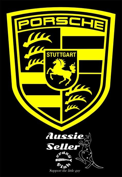Porsche vinyl decal 170 x 150 mm choose your color - Crazy Fish