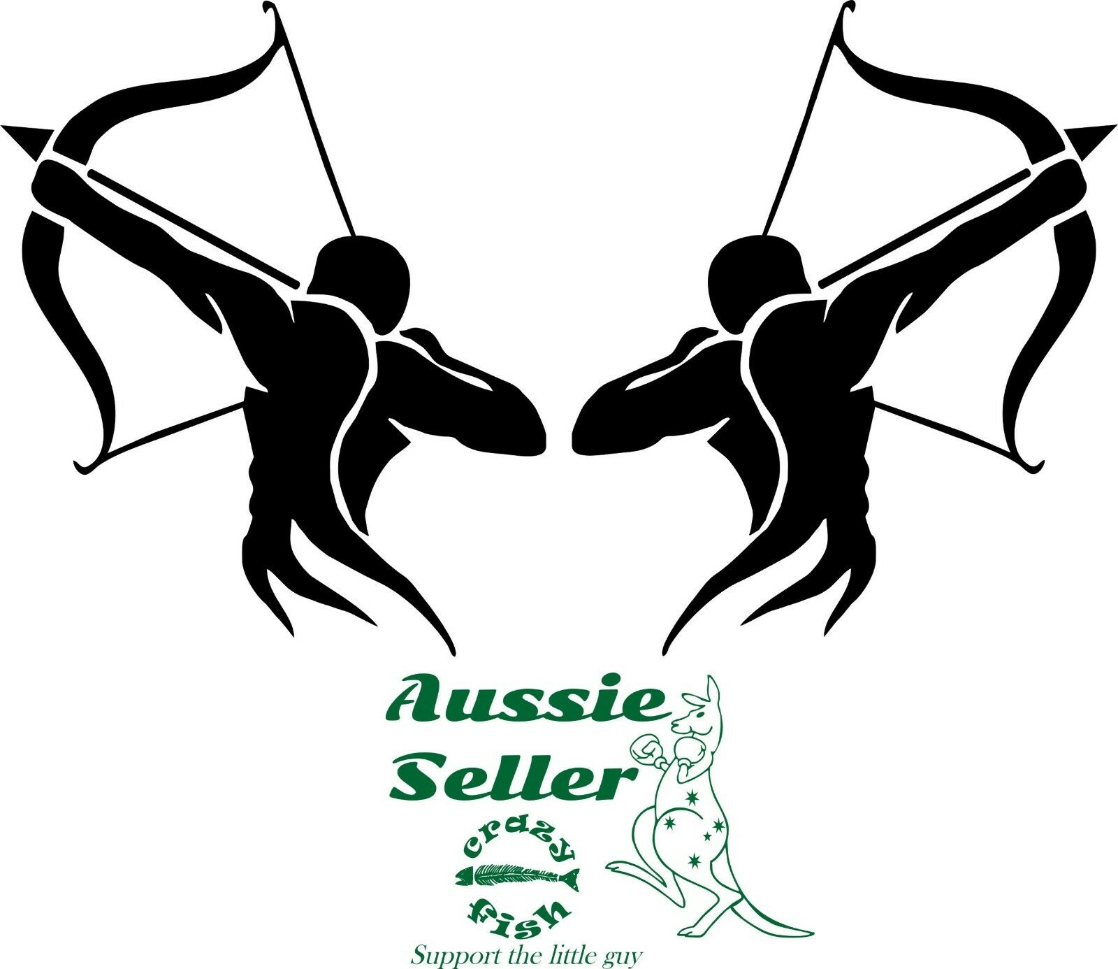 Tribal Archer decals TWO (2) 100 x 120 mm each left and right facing ...