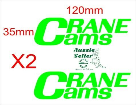 Crane vinyl decals TWO (2) 120 x 35 mm each, choose your color - Crazy Fish