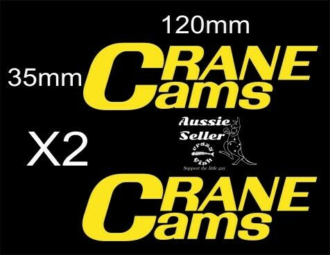 Crane vinyl decals TWO (2) 120 x 35 mm each, choose your color - Crazy Fish