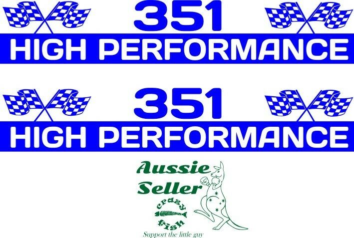 Ford 351 decals TWO (2) 250 x 45 mm each choose your color - Crazy Fish