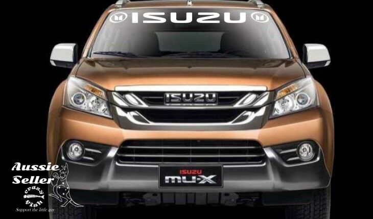 ISUZU screen vinyl decal LARGE 1100 x 115 mm CONFIRM your color - Crazyfish