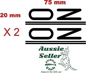 OZ rim decals TWO (2) 75 x 20 mm each choose your color - Crazy Fish