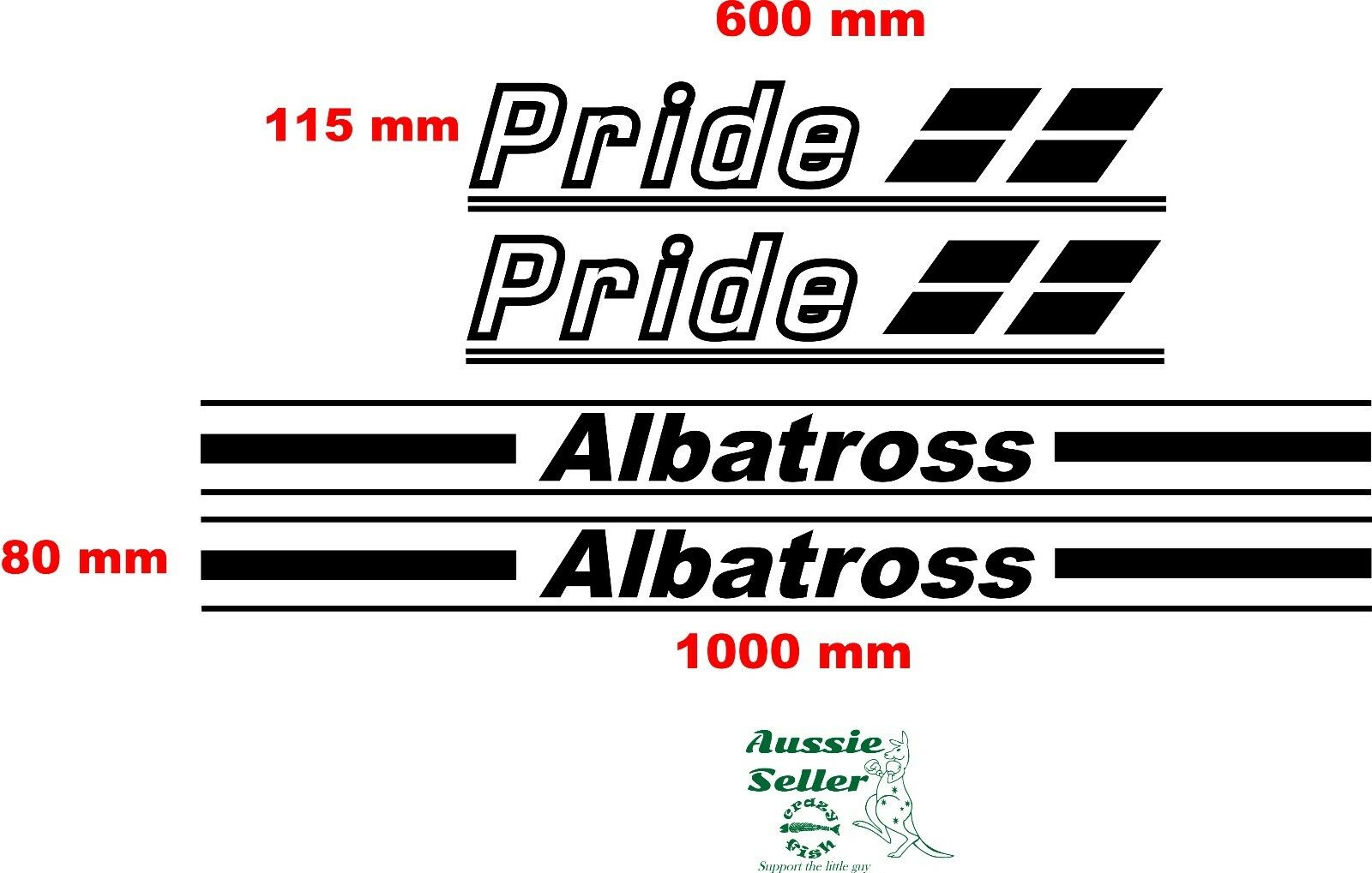 Pride Albatross Boat decals FOUR DECALS (4) CONFIRM your color - Crazyfish