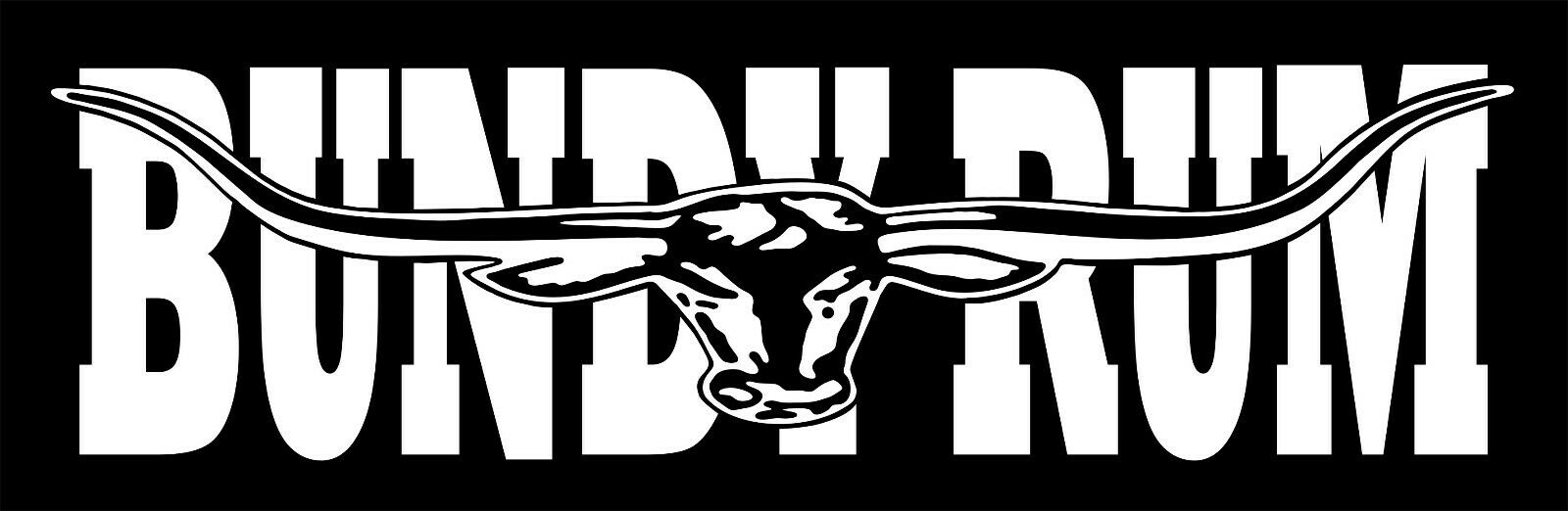 Bundy RUM Longhorn vinyl decal 260 x 75 mm CONFIRM your color - Crazy Fish