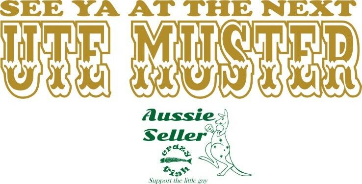 UTE MUSTER vinyl decal 260 x 70 mm choose your color - Crazy Fish