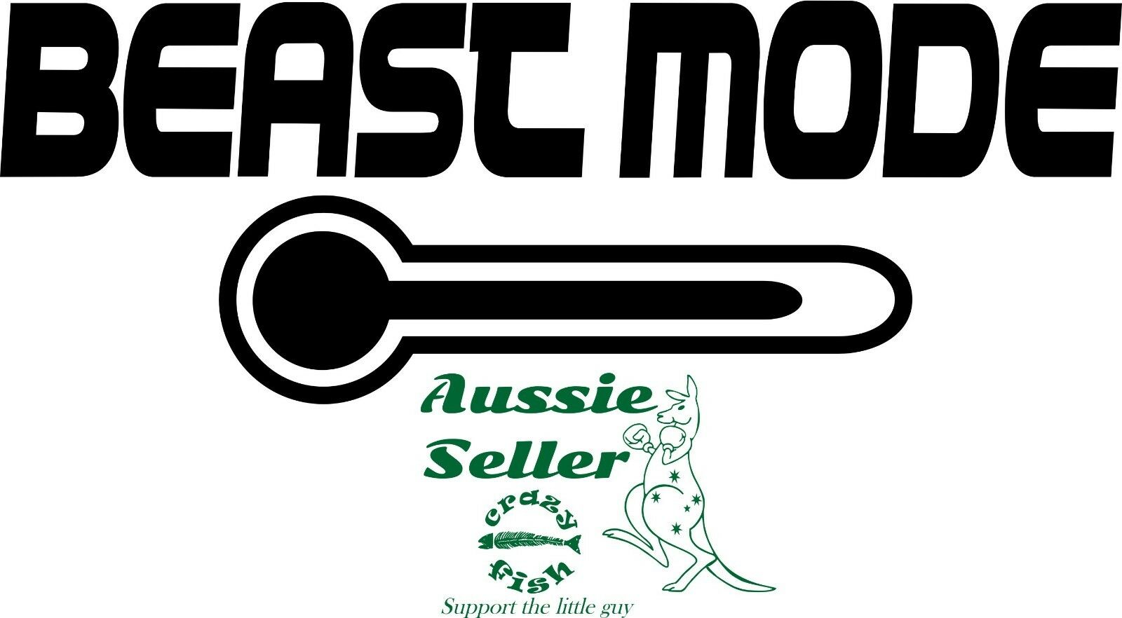 Beast Mode decal 250 x 90 mm CONFIRM your color - Crazyfish