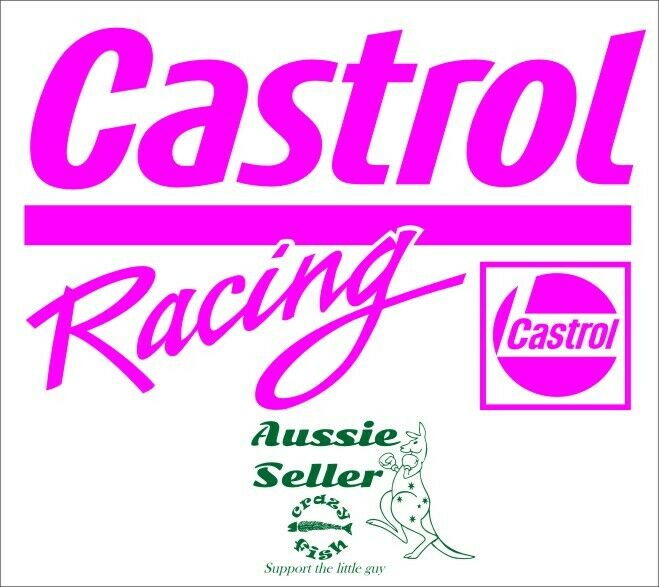 Castrol Racing decal 220 x 135 mm choose your color - Crazy Fish
