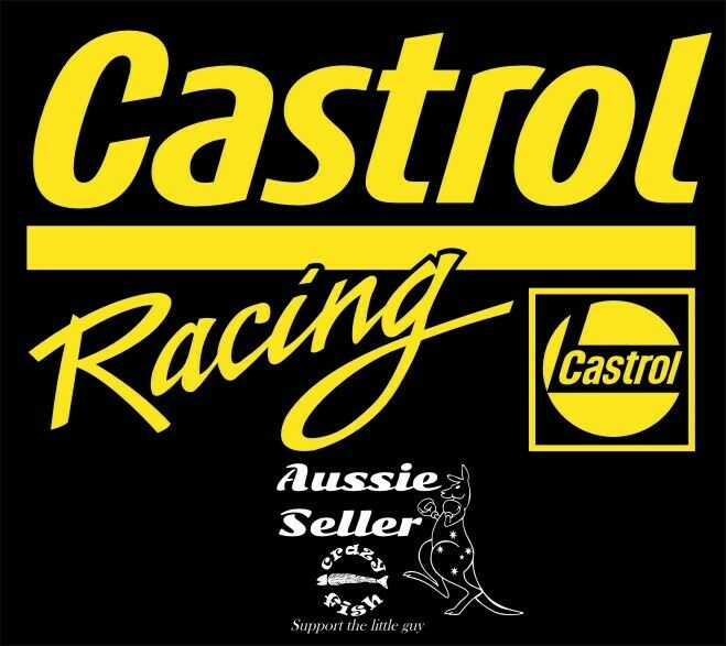 Castrol Racing decal 220 x 135 mm choose your color - Crazy Fish