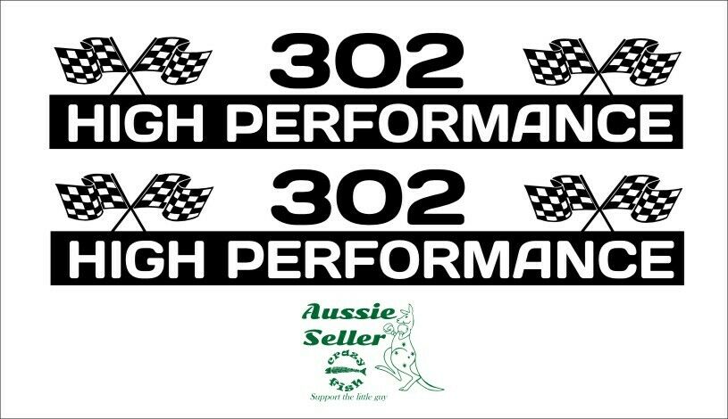 FORD 302 decals TWO (2) 250 x 45 mm each choose your color - Crazy Fish