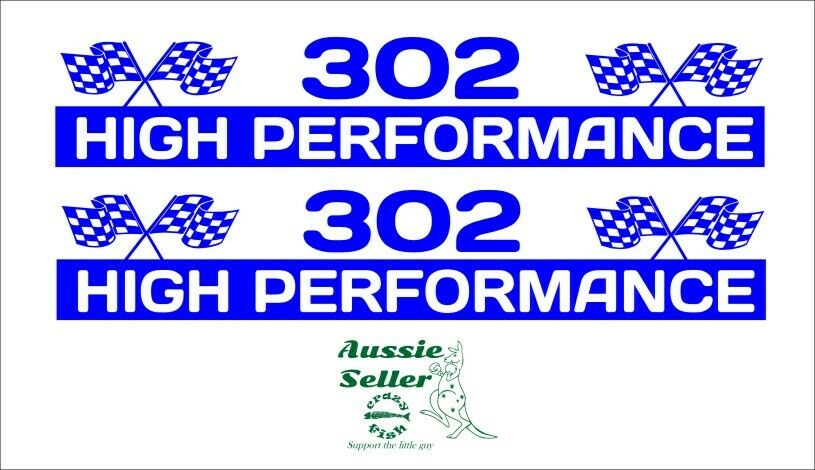 FORD 302 decals TWO (2) 250 x 45 mm each CONFIRM your color - Crazyfish