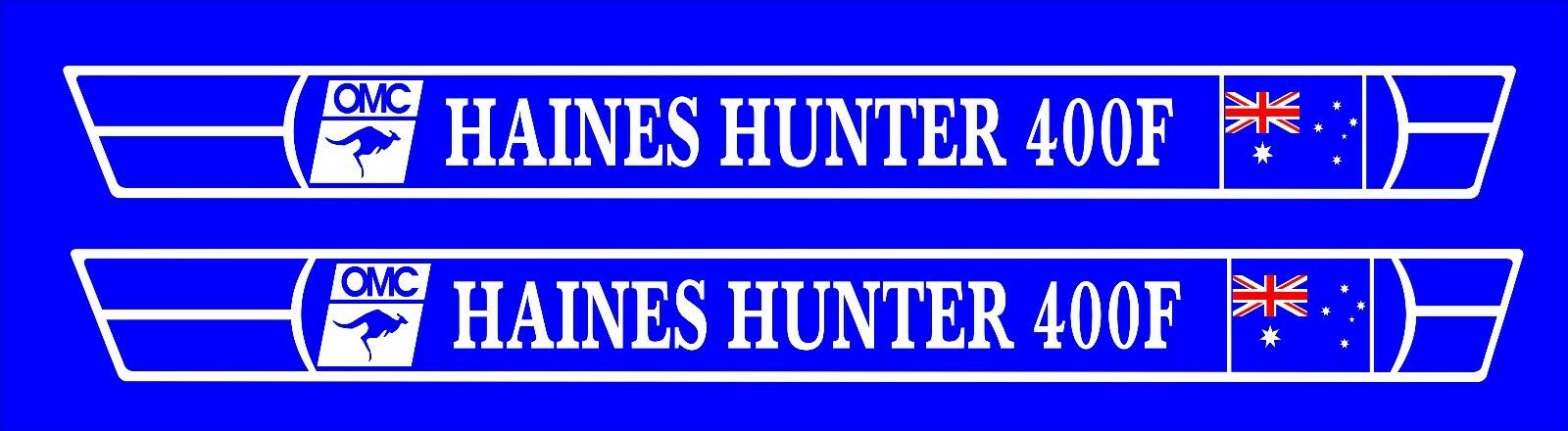 Haines Hunter boat decals TWO (2) 1100 x 100 each CONFIRM your color ...