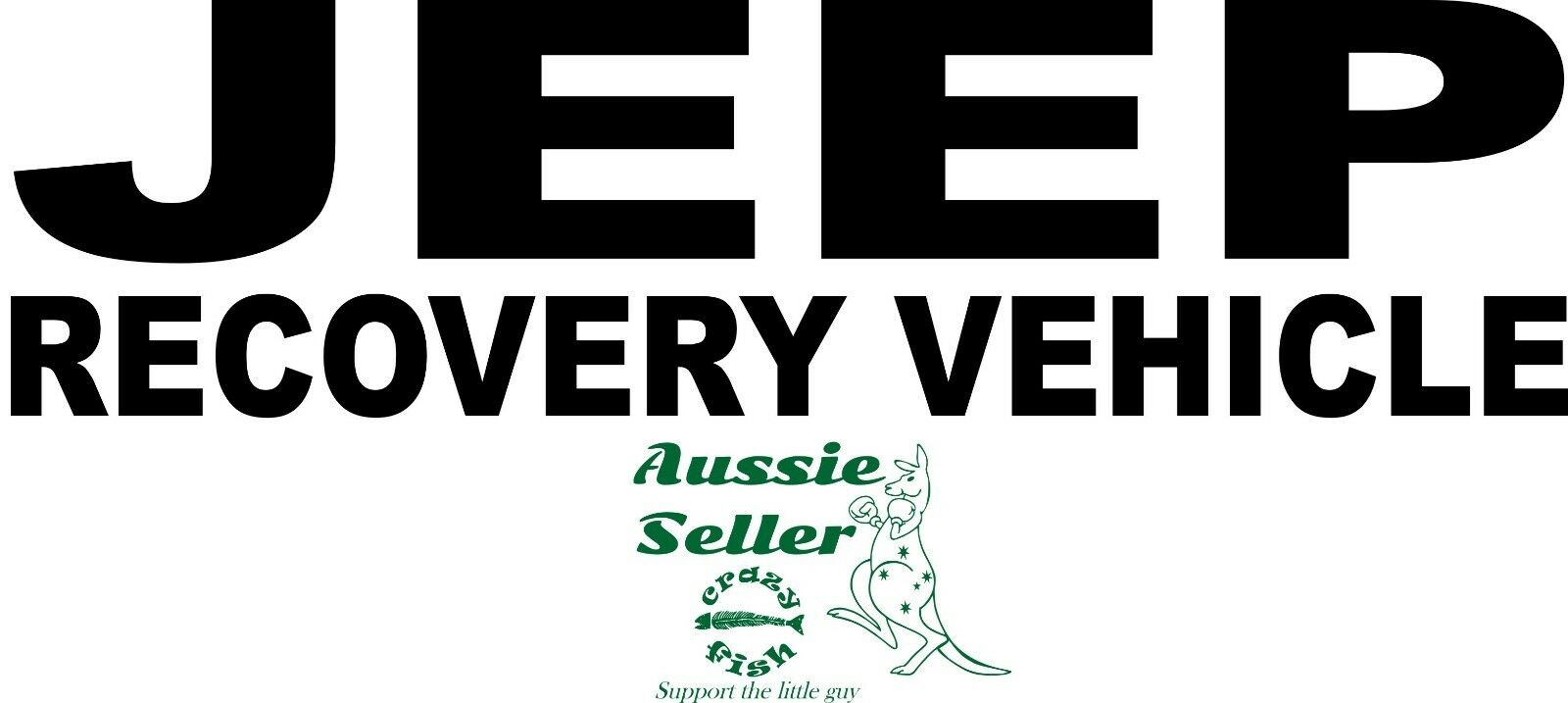 JEEP Recovery Vehicle decal 260 x 70 mm choose your color - Crazy Fish