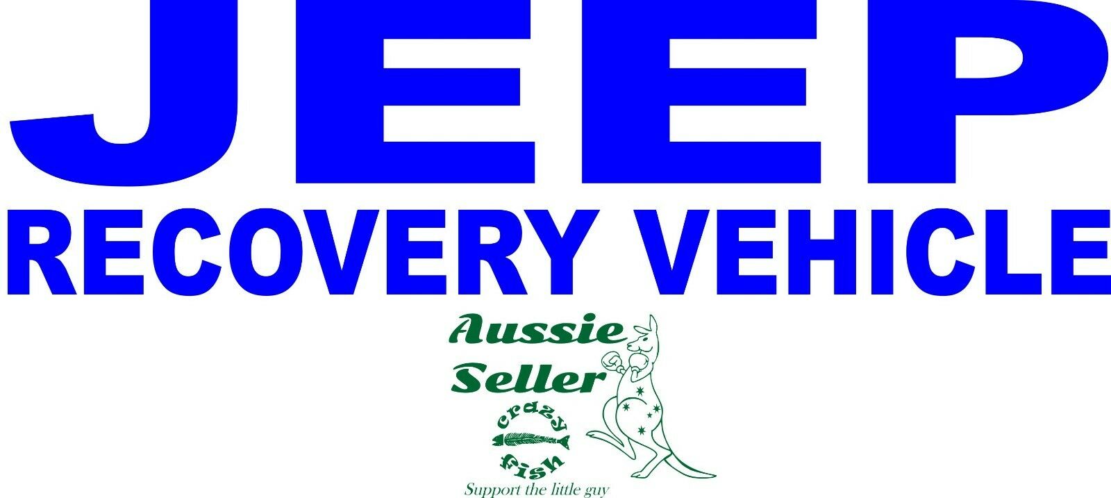 JEEP Recovery Vehicle decal 260 x 70 mm choose your color - Crazy Fish