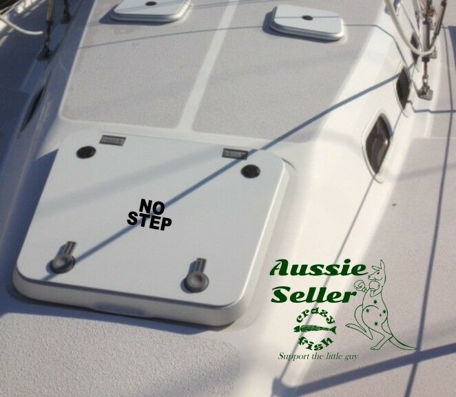 NO STEP decals TWO (2) 80 x 50 mm each CONFIRM your color - Crazyfish