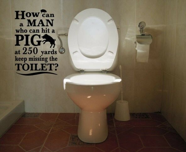 Pig Hunting Toilet wall decal 320 x 440 mm CONFIRM your color - Crazyfish