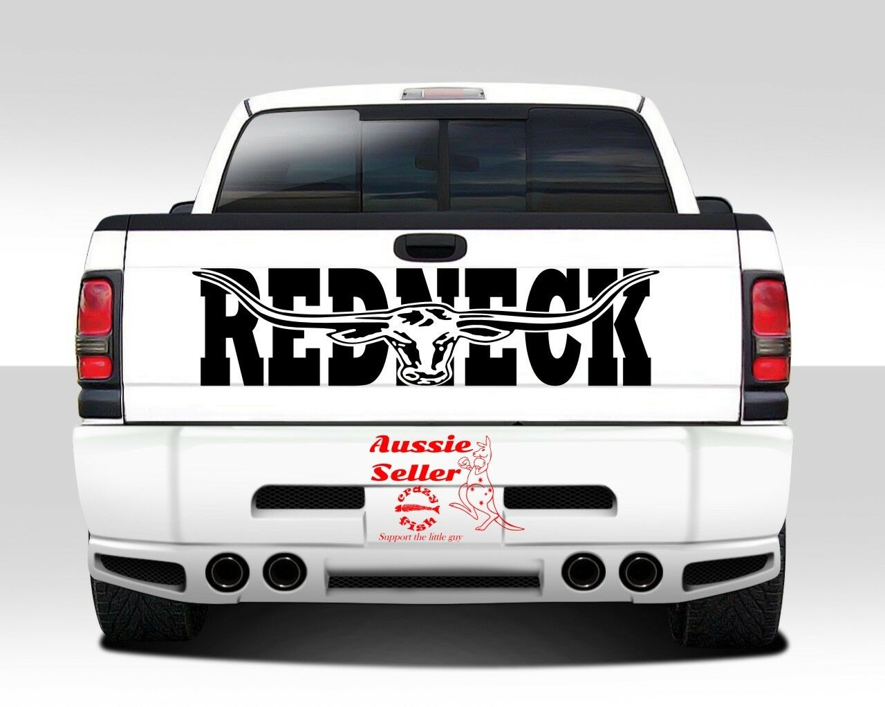 REDNECK vinyl decal 1100 x 275 mm, choose your color - Crazy Fish