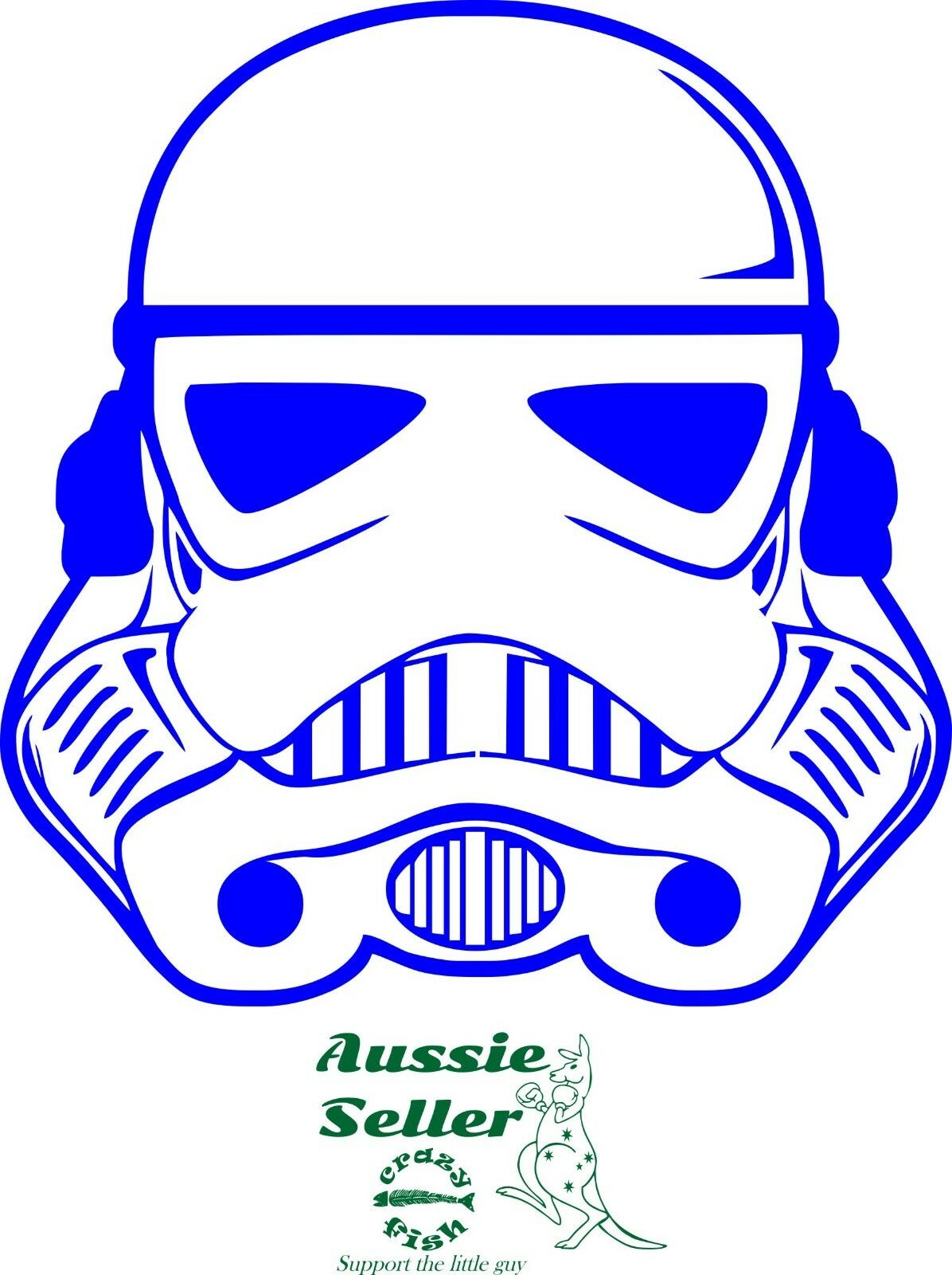 Stormtrooper vinyl decal 150 mm, choose your color - Crazy Fish