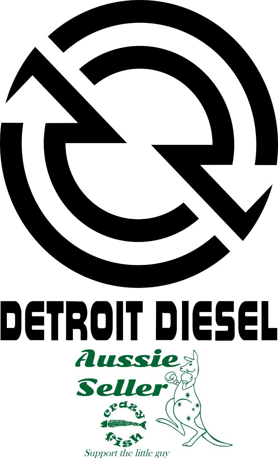 Detroit Diesel decal 170 x 140 mm CONFIRM your color - Crazyfish