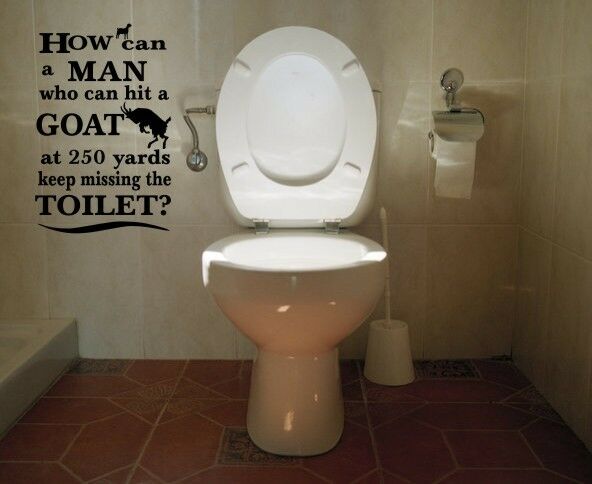 Goat Hunting toilet wall decal 320 x 440 mm CONFIRM your color - Crazyfish