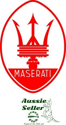 Maserati vinyl decal 160 x 115 mm CONFIRM your color - Crazyfish