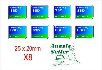 Samsung SSD stickers EIGHT (8) 25 x 20 mm each - Crazy Fish