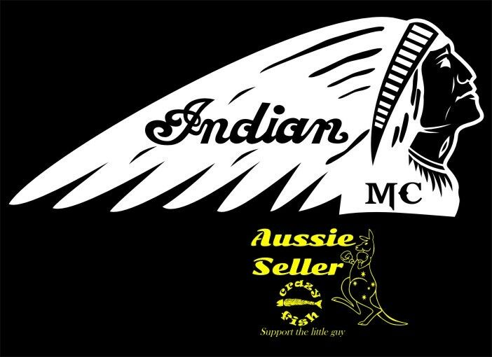 Indian vinyl decal 240 x 100 mm, choose your color - Crazy Fish
