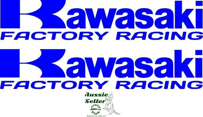Kawasaki decals TWO (2) 250 x 50 mm each choose your color - Crazy Fish