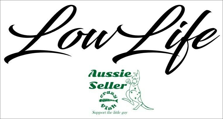 Low Life vinyl decal 260 x 85 mm, choose your color - Crazy Fish