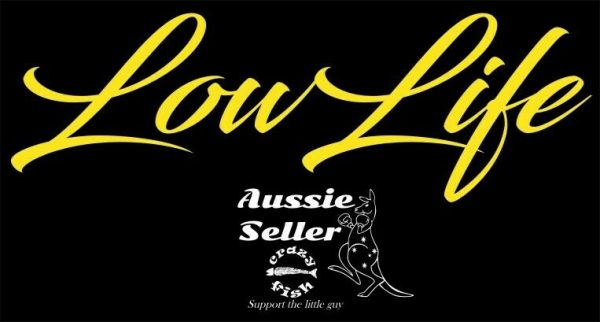 Low Life vinyl decal 260 x 85 mm, choose your color - Crazy Fish