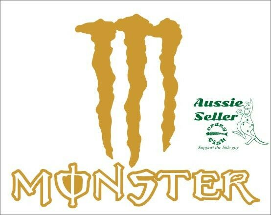 Monster vinyl decal 180 x 140 mm choose your color - Crazy Fish