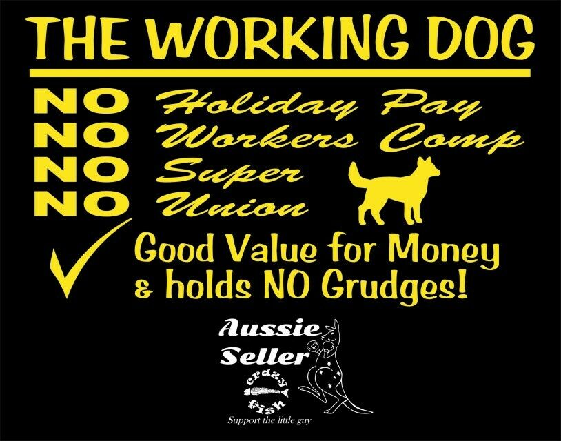 The Working Dog vinyl decal 260 x 150 mm, choose your color - Crazy Fish